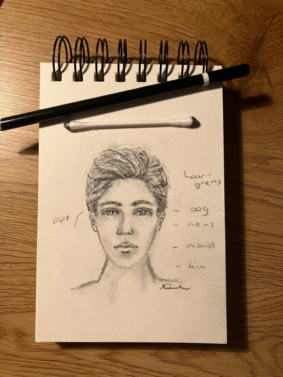 Zo teken je een gezicht van voren – basic stap voor stap – Atelier LifeArt